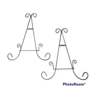 Wall Decor | Vintage Pair Wrought Iron Matt Sliver Gray Plate Wall ...